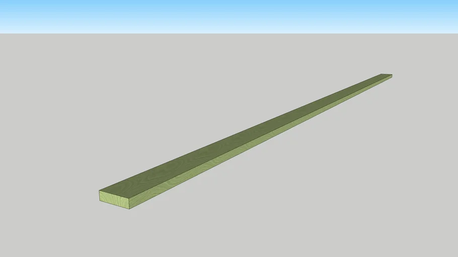 WOOD FRAMING BOTTOM PLAT 2x6 X 16; | 3D Warehouse