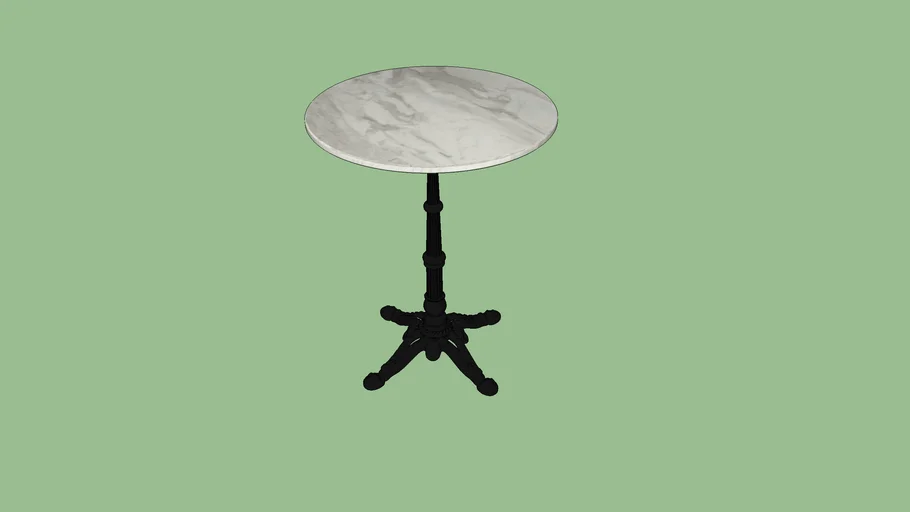 iron leg cafe table | 3D Warehouse