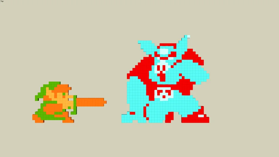 Link VS Ganon(the legend of zelda NES) | 3D Warehouse