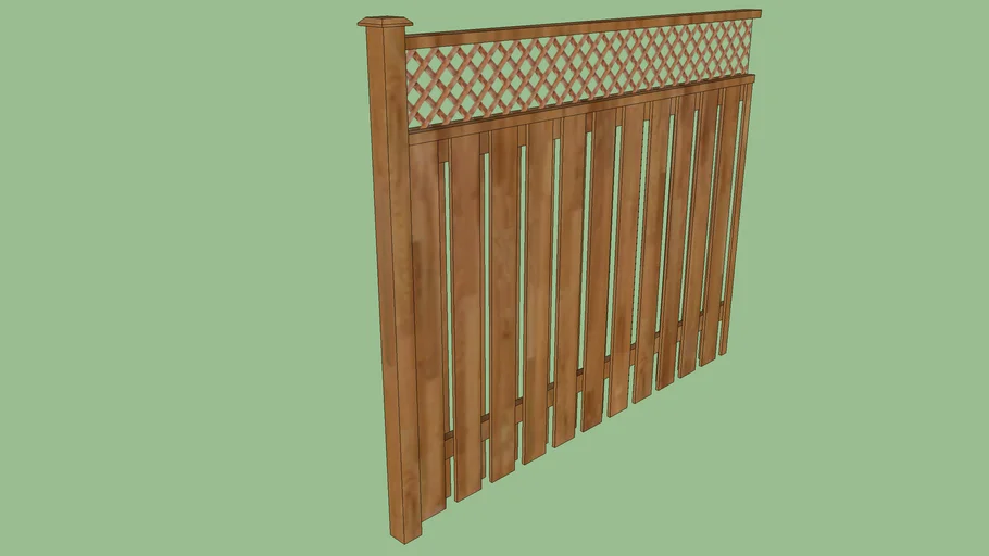 Shadow Box Fence Panel | 3D Warehouse