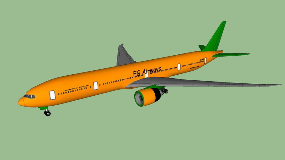 FGAir Boeing 777-300ER in EcoJet Paint | 3D Warehouse