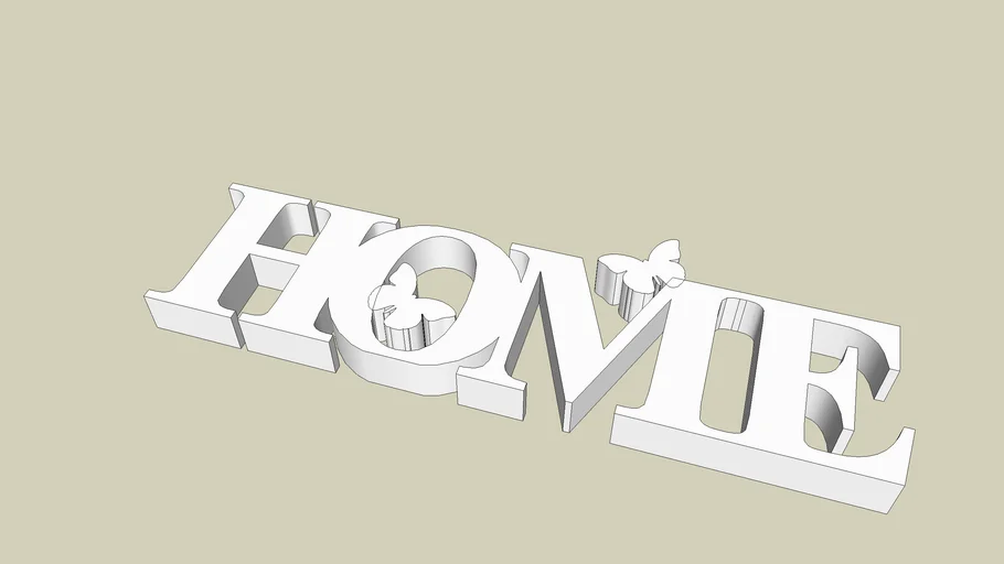 HOME sign | 3D Warehouse