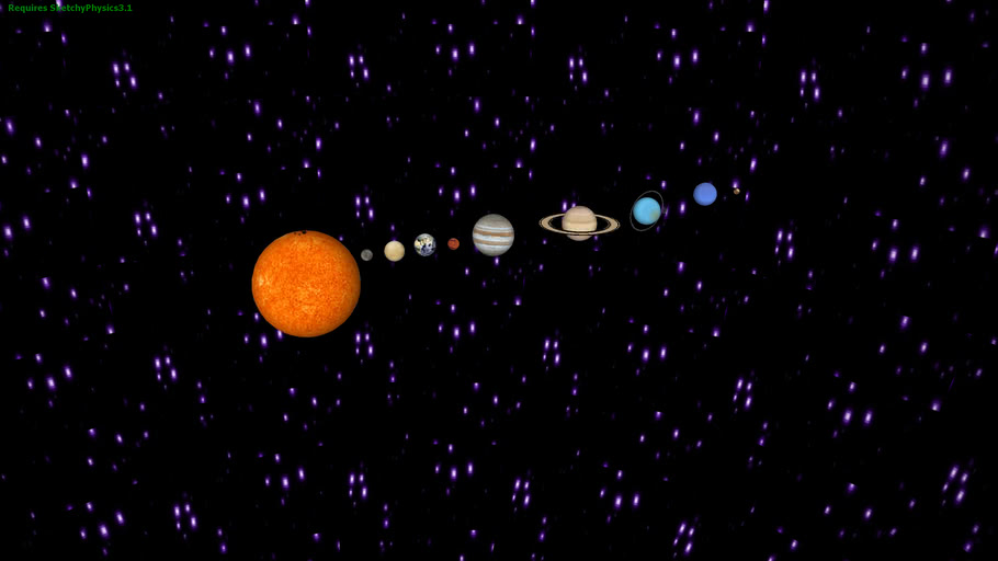 Sun And Planets 3d