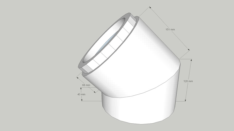 Elbow 45 degree D200 | 3D Warehouse