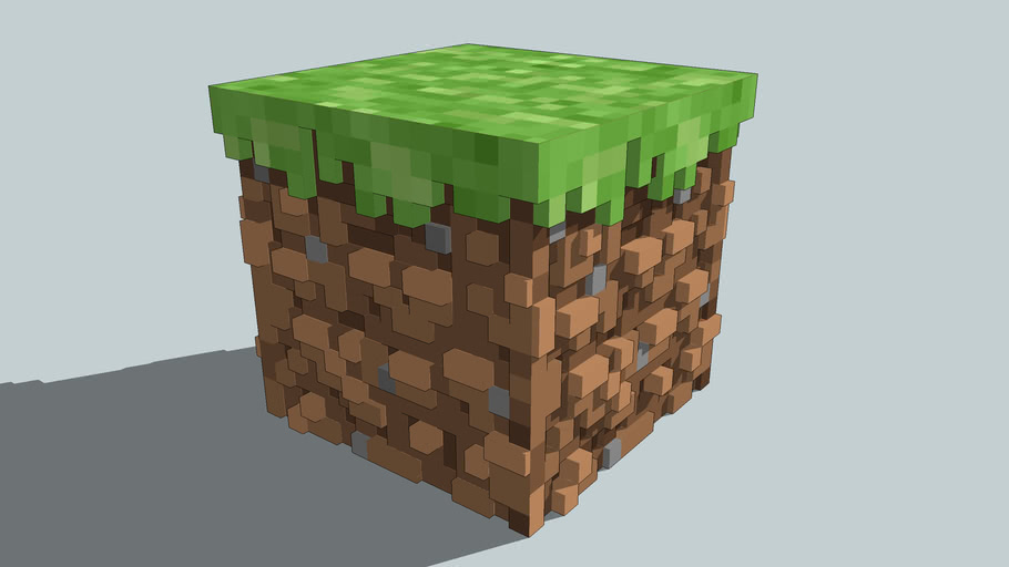 Minecraft Real 3D Textured Grass Block | 3D Warehouse