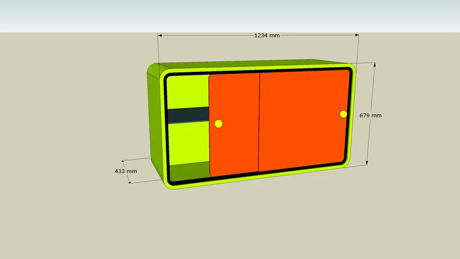sliding door cabinet | 3D Warehouse