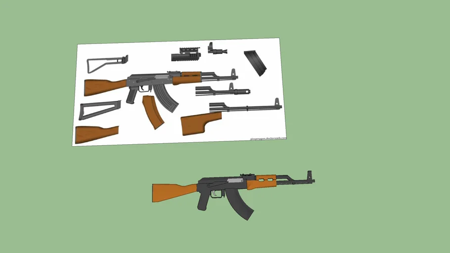 AK 47 Kalachnikov automatique | 3D Warehouse