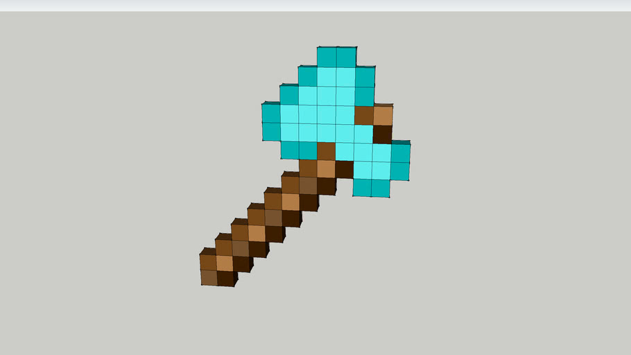 Minecraft Diamond Axe | 3D Warehouse