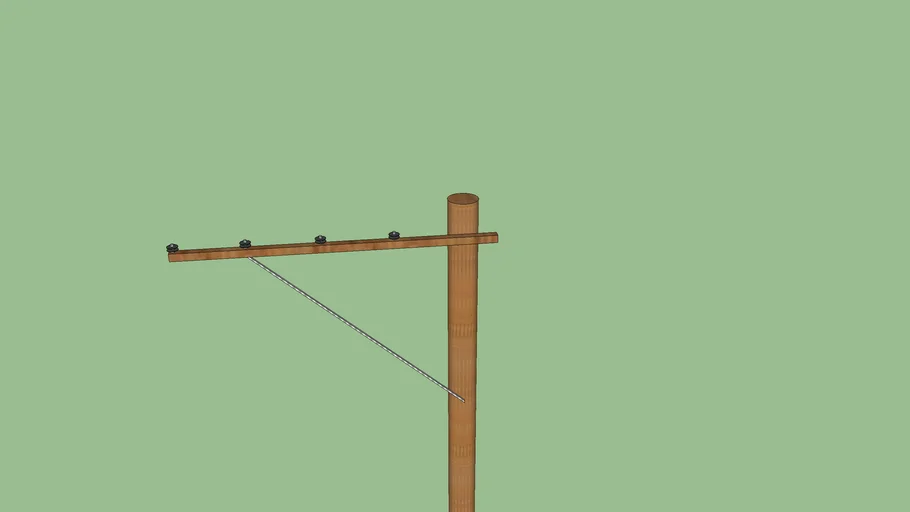 power pole w/ alley arm construction | 3D Warehouse