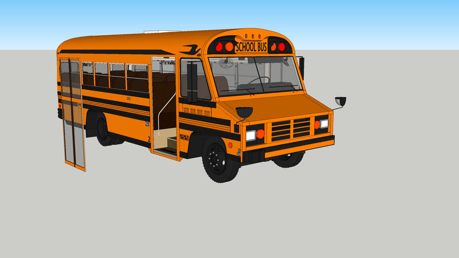 Blue Bird Mini Bird School Bus. | 3D Warehouse