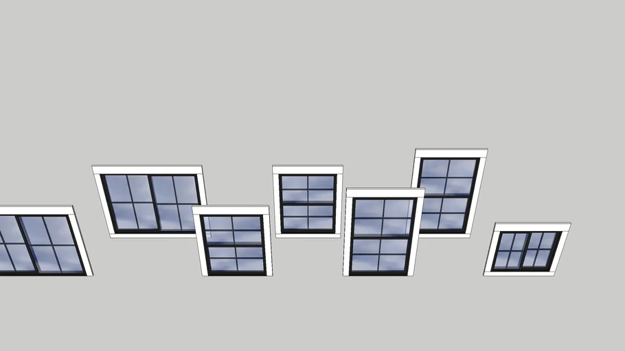 Black Frame Windows | 3D Warehouse