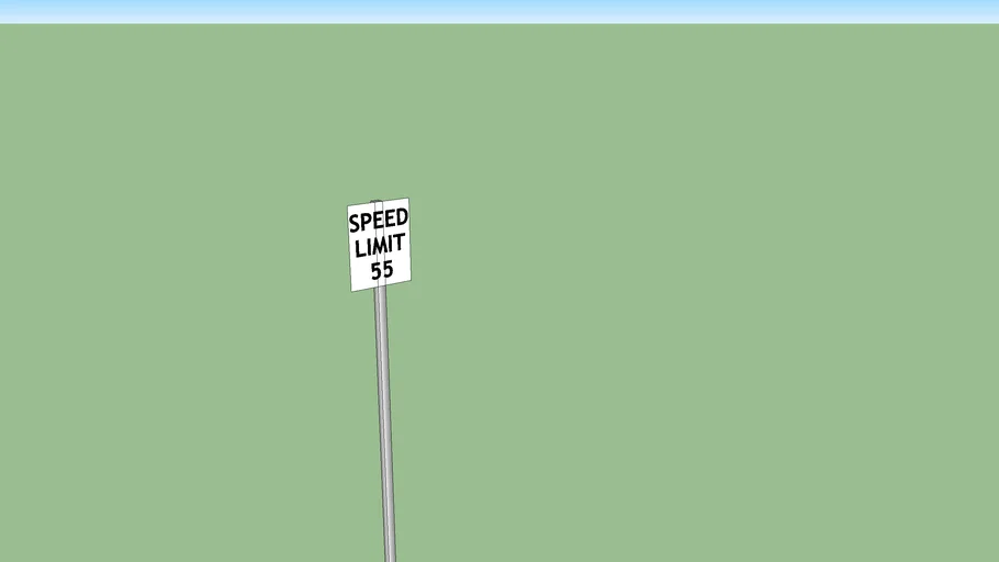 speed limit 55 sign | 3D Warehouse
