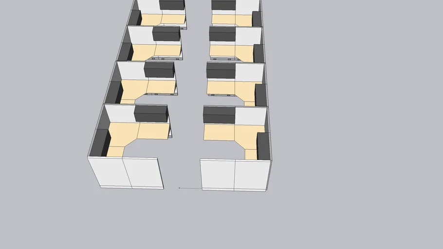 8 pack of cubicles | 3D Warehouse