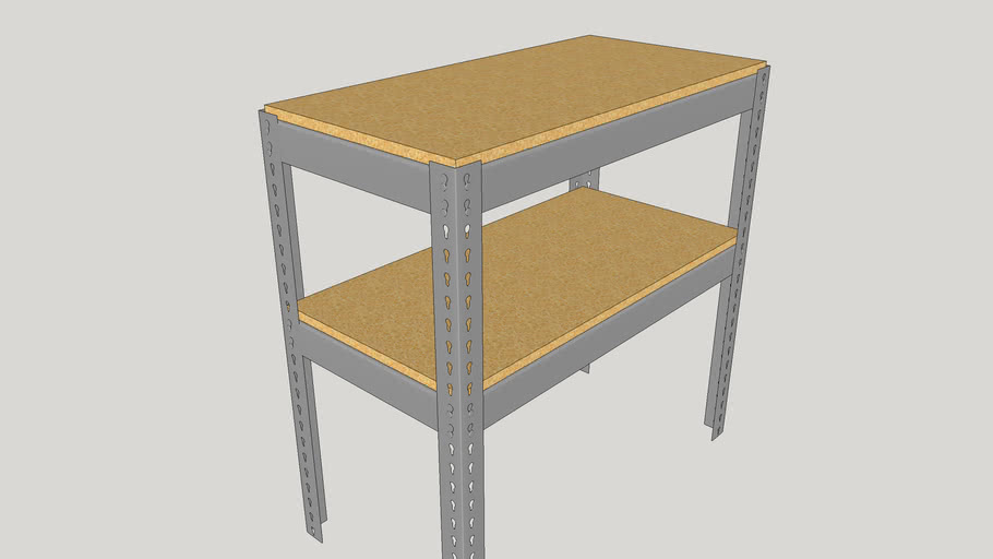 Uline two-shelf storage rack | 3D Warehouse