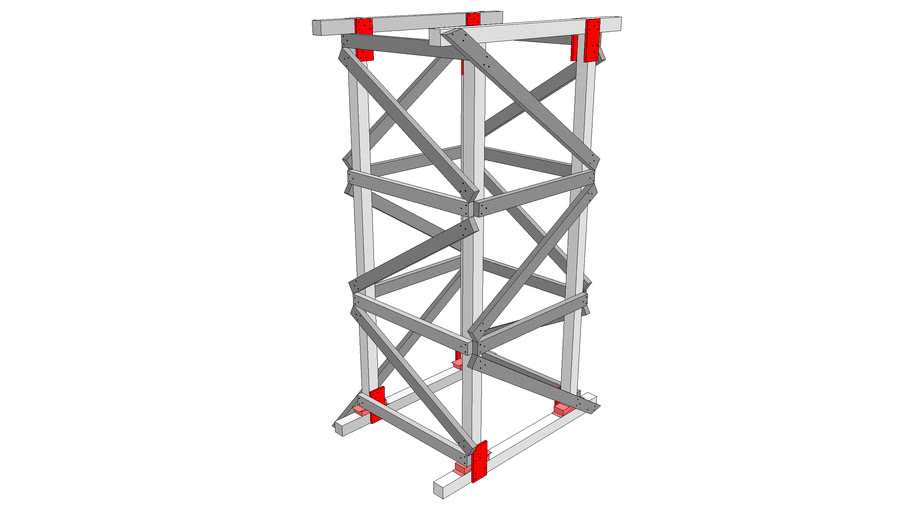 Tall Laced Post vertical shore | 3D Warehouse