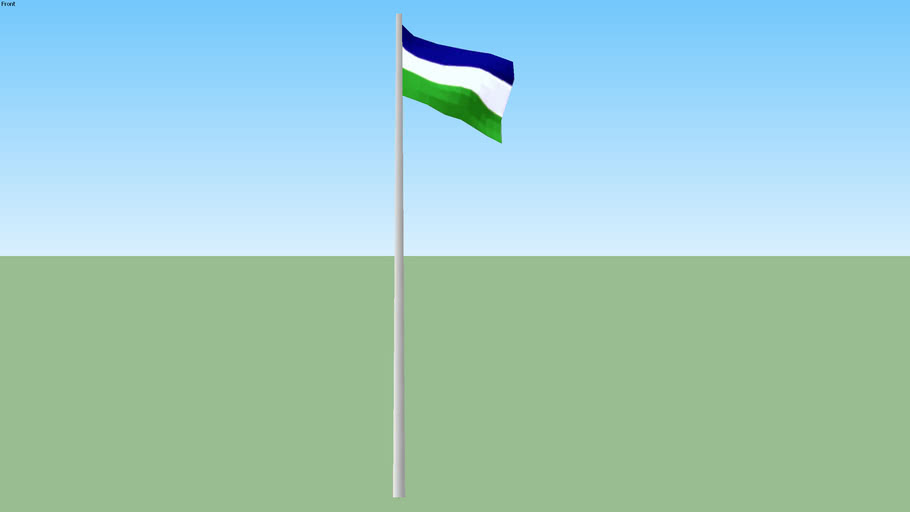 Molossia flag on pole | 3D Warehouse