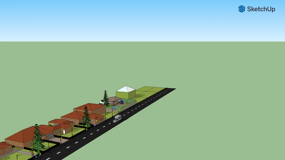 A village on very flat ground | 3D Warehouse