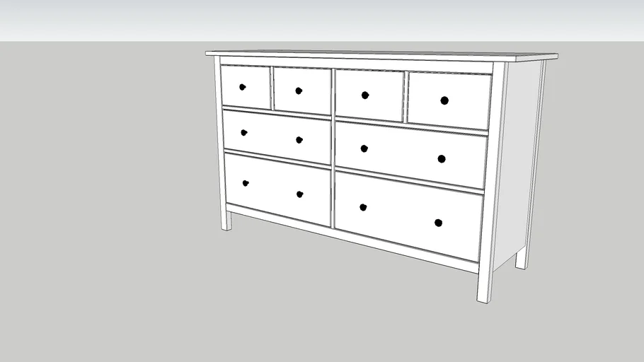 HEMNES Chest of 8 drawer | 3D Warehouse