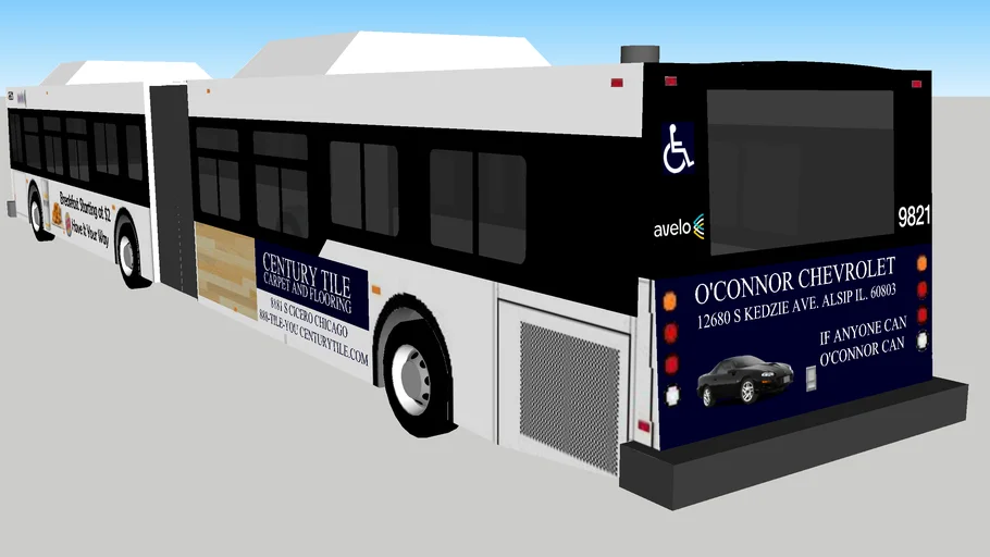 1998 new flyer d60lf shuttle | 3D Warehouse