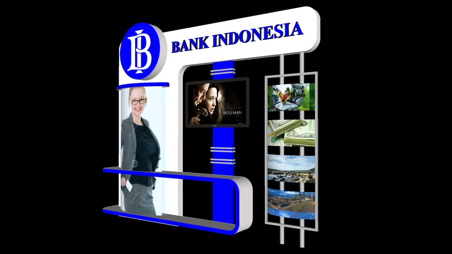 Model Rack Backdrop Office with LCD TV | 3D Warehouse