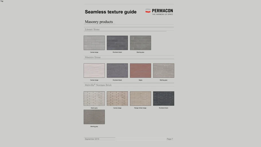 Permacon Masonry seamless textures 2019 - Guide p.9 | 3D Warehouse