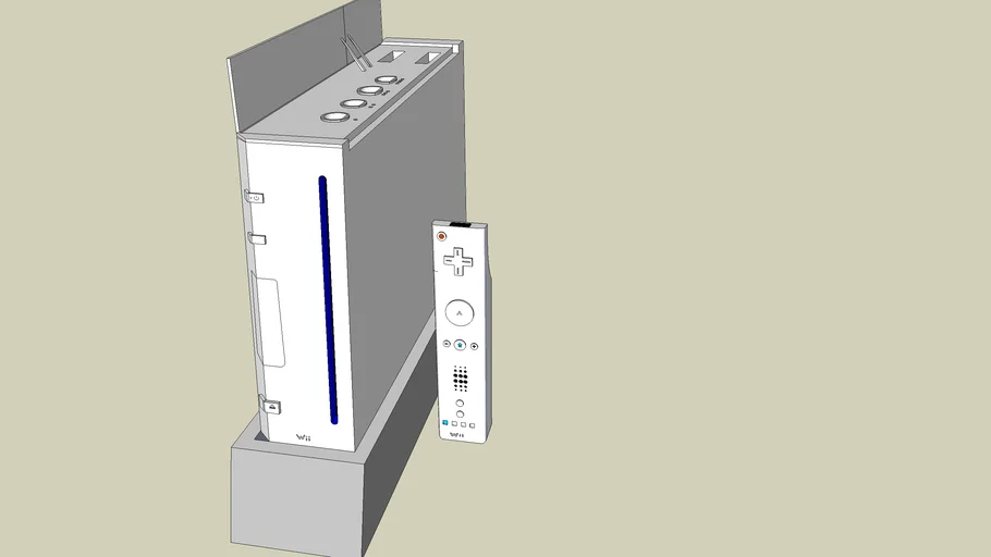 Nintendo Wii system and Nintendo Wii remote | 3D Warehouse