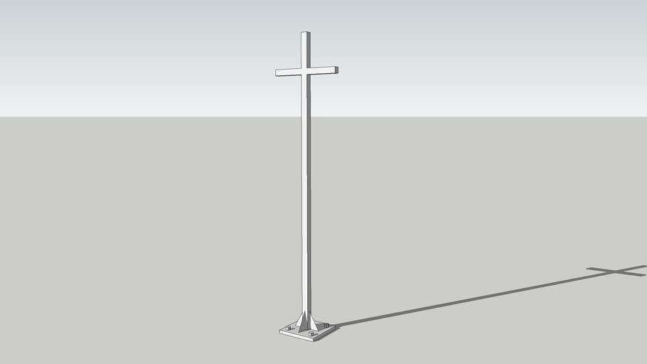 Cross style sign post | 3D Warehouse