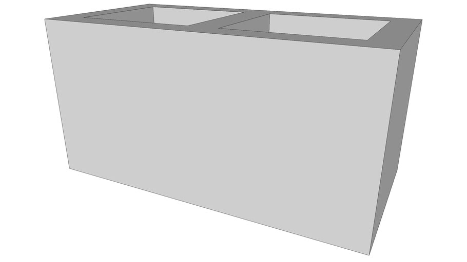 CMU Block 8inx16inx8in - Detailed | 3D Warehouse
