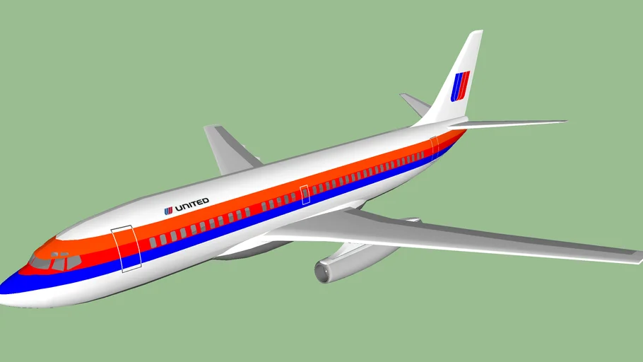 United Airlines Boeing 737-200 | 3D Warehouse