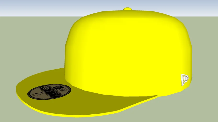 Plain Yellow 59fifty Cap | 3D Warehouse