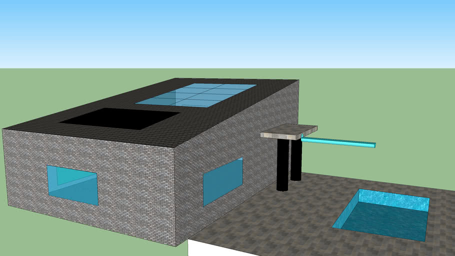 curved roof with pool | 3D Warehouse