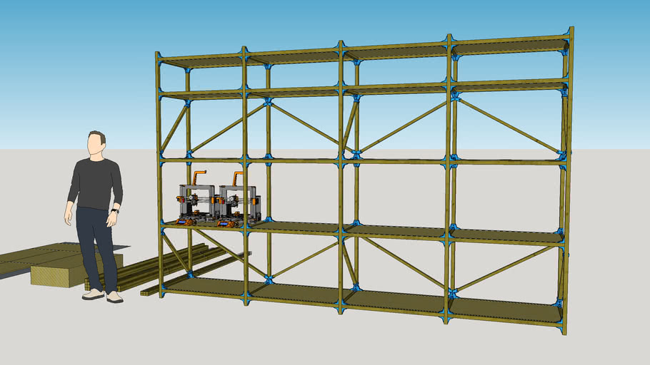Wood Rack Shelf | 3D Warehouse