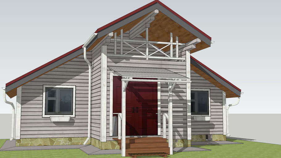 Wooden house, facade design | 3D Warehouse