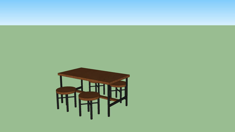 Meja Makan (dining table set) | 3D Warehouse