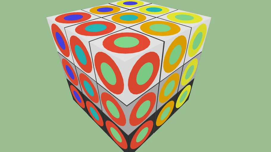 SubCube - Rubik Cube with orientation free cubies. Guzman | 3D Warehouse