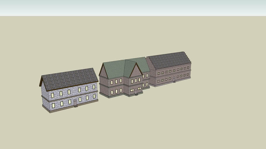 Stone and Brick Buildings | 3D Warehouse