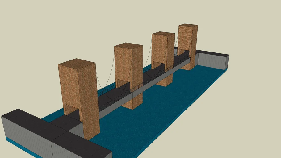 suspension bridge | 3D Warehouse