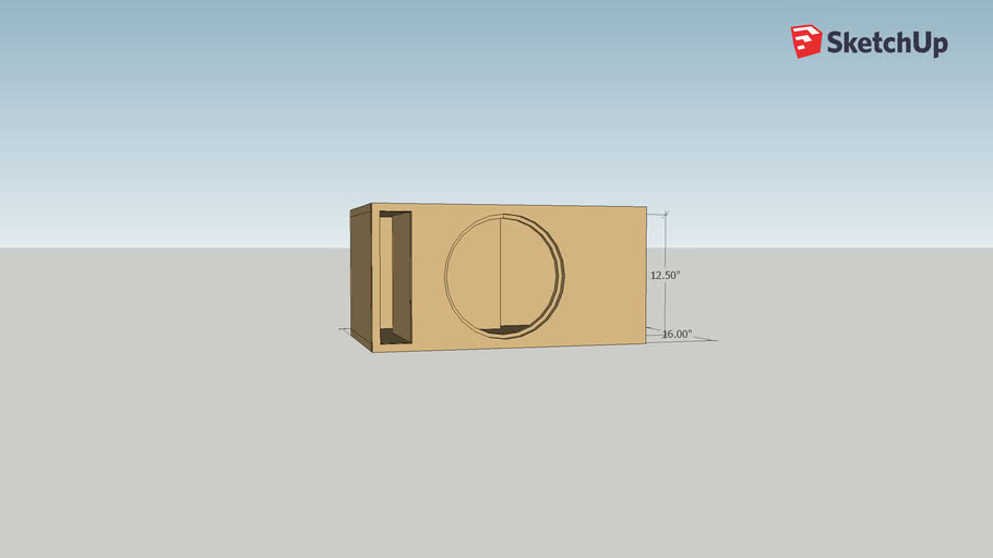 12' Ported Subwoofer Box (tuned to 32 hz) | 3D Warehouse