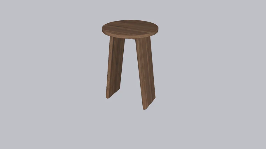 Tau L_Stool_Walnut | 3D Warehouse