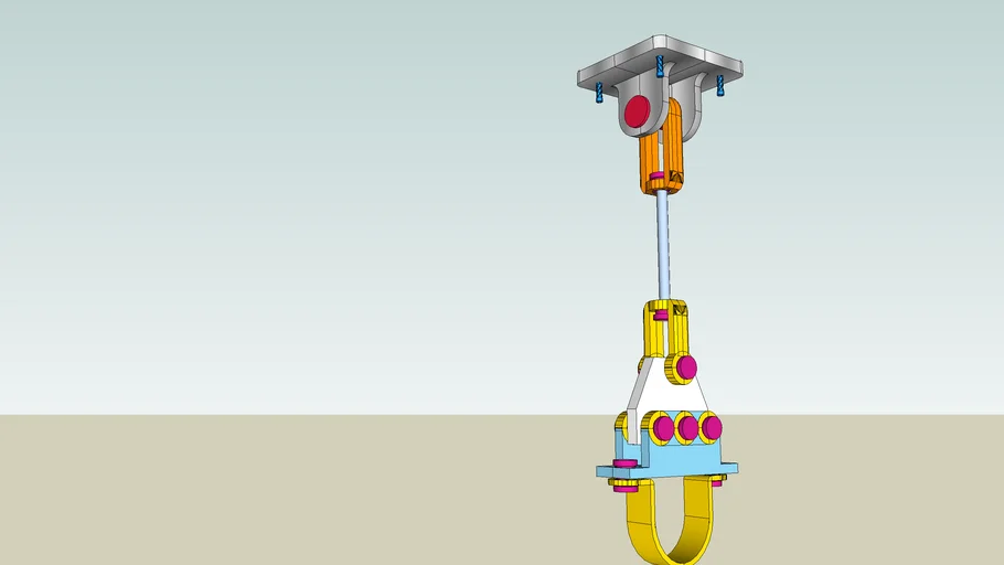 Industrial pipe support - ceiling model // Support pour tuyeauterie ...