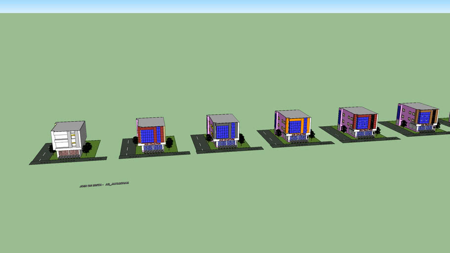 BUILDING GLASS ACP ELEVATION SHOP FACADE DESIGN AR_JAFARSHAH | 3D Warehouse