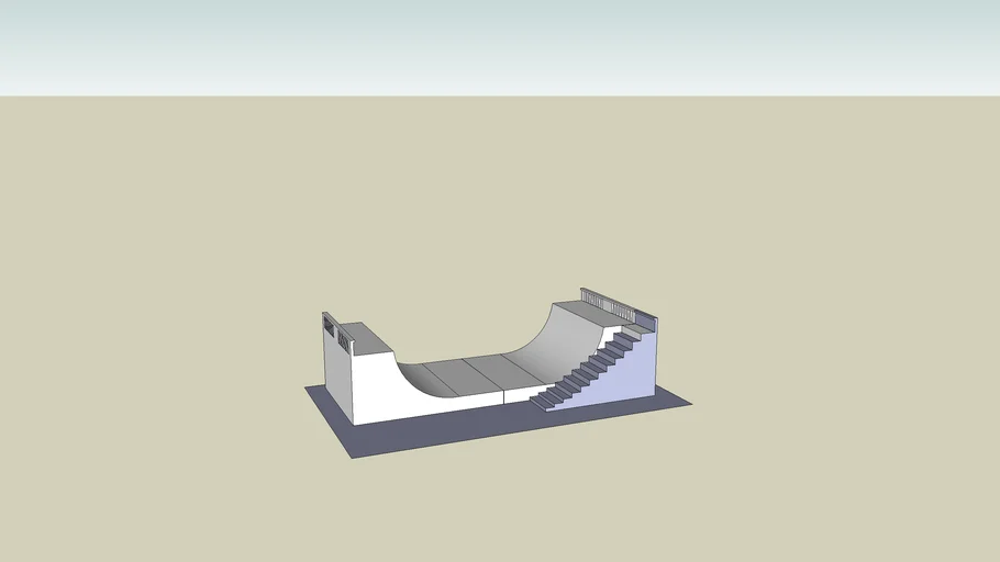 HalfPipe (with stairs) | 3D Warehouse