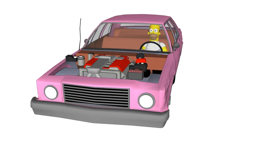 coche Simpsons motor v12 | 3D Warehouse