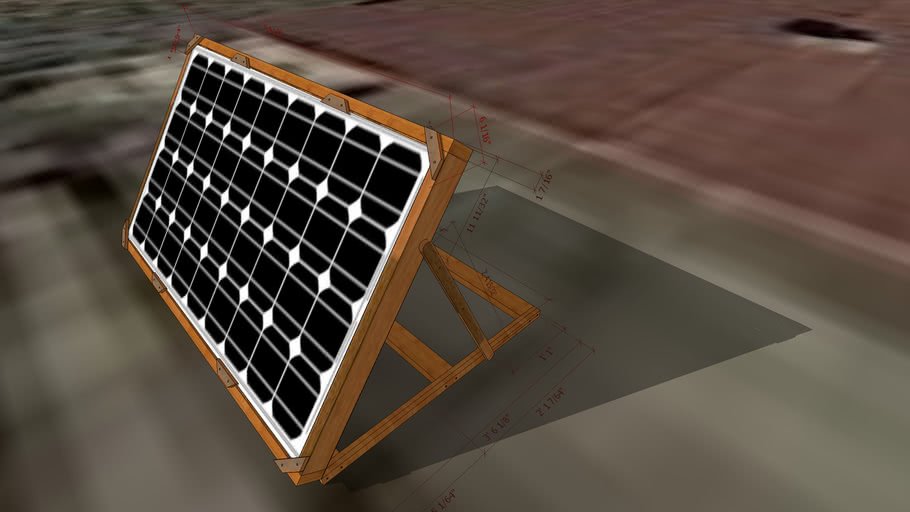 Self-Supporting Single Solar Panel Wood Tiltable Frame for Frameless PV ...