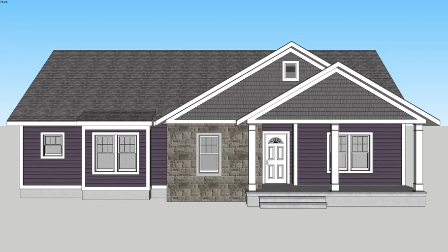 Side gable ranch house | 3D Warehouse