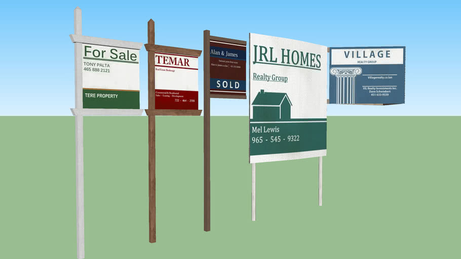 Real estate signs | 3D Warehouse