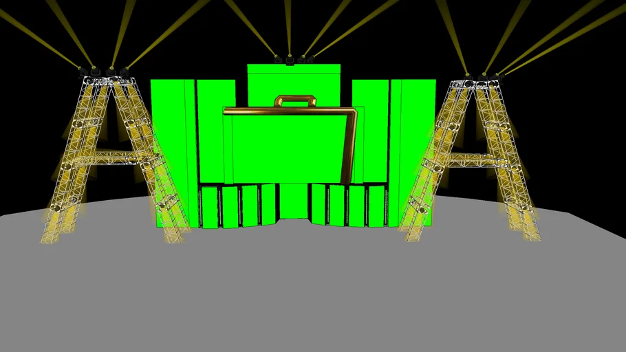 MONEY IN THE BANK GREEN SCREEN | 3D Warehouse