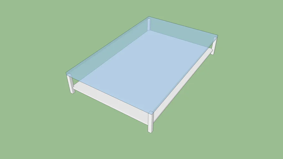 Glass-Top Table with Extra Storage Room Below | 3D Warehouse