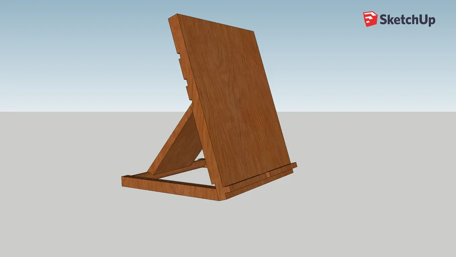 Tablet Wooden Viewing Stand. | 3D Warehouse