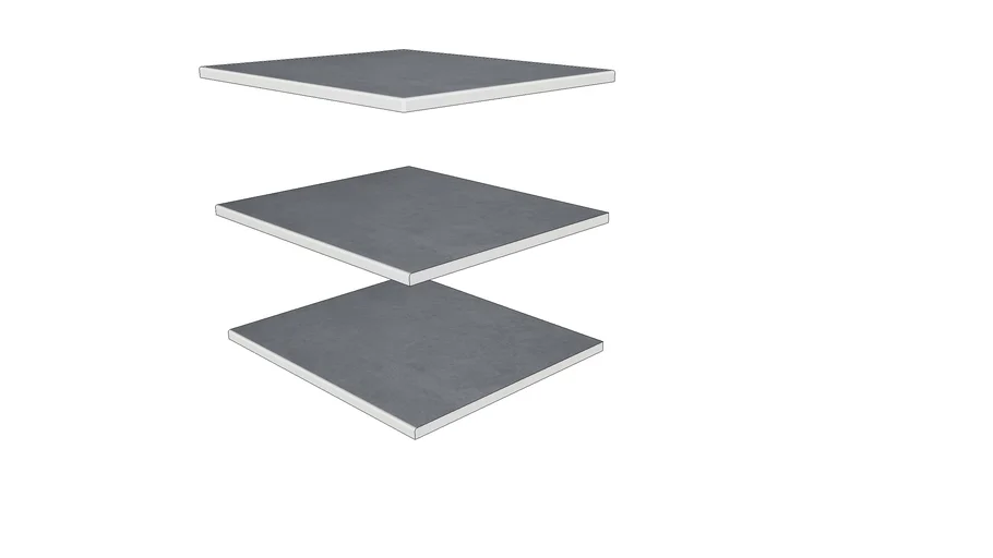 Elapse Mist Porcelain Step 596 × 500 with 20mm Pencil Round Edge | 3D ...